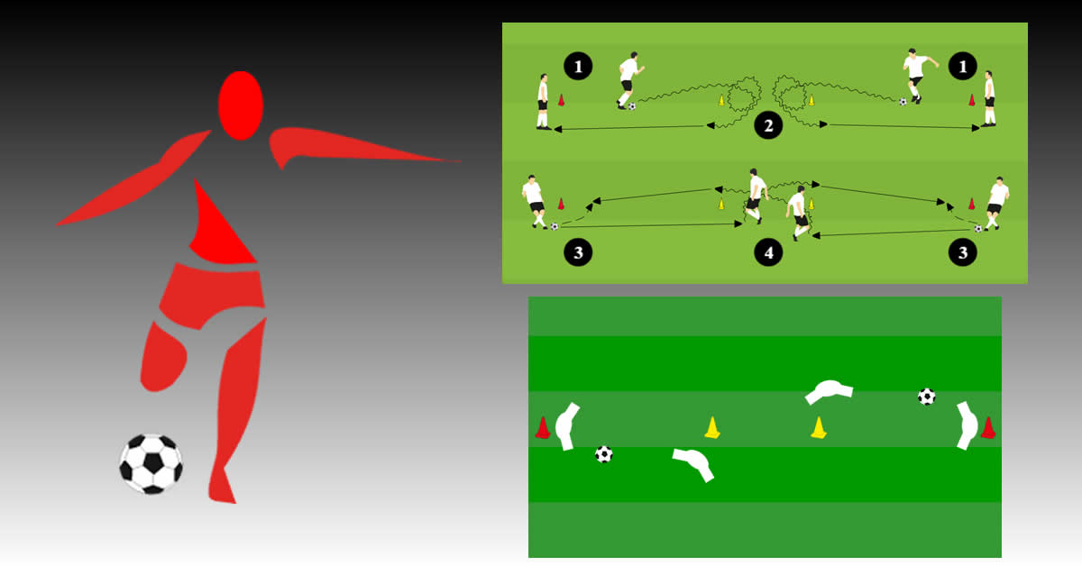 Dribbling, Wende Doppelpass und Aufdrehen trainieren | Soccerdrills.de
